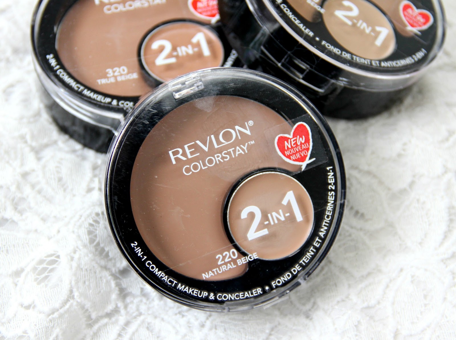 Revlon Colorstay 2 in 1 Compact Review -3 Shades w/Swatches and Demo ...