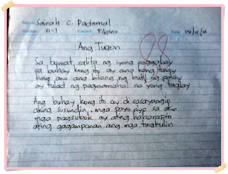 Sairah C. Padernal III-1: Ang Tugon