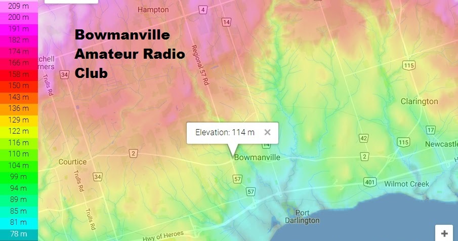 Bowmanville Amateur Radio Club: Topographic Map Bowmanville