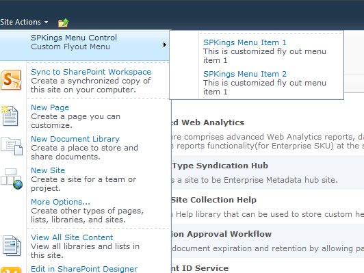 SharePoint Kings: Creating a flyout menu in SharePoint 2010