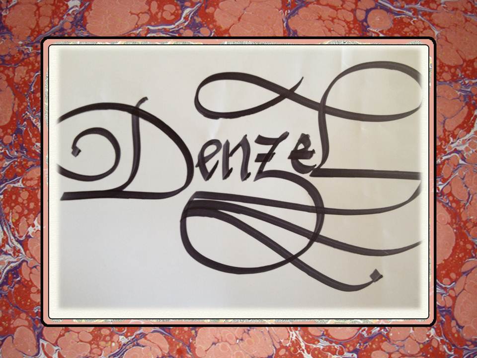 Calligraphy Art: Denzel in calligraphy
