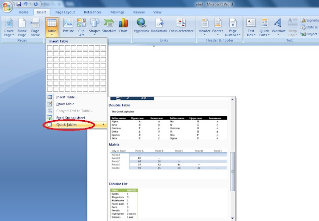 Cara Membuat Tabel di MS Word - Panduan Belajar Ms Office