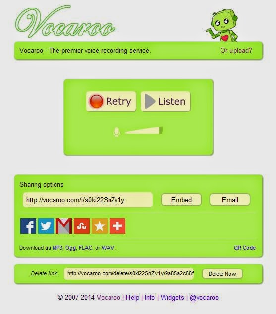 Techie Tiger Teacher: Vocaroo