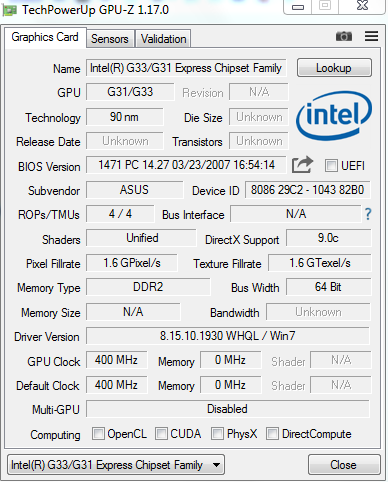 informática: EJERCICIO GPU-Z