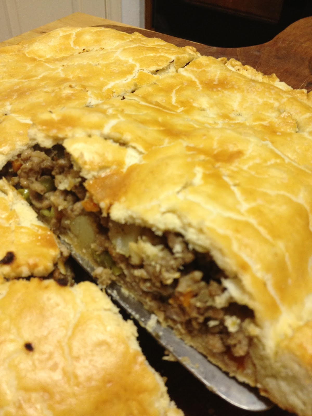 Tracy Cooks in Austin: Meat pie This is my free form meat pie for lunch ...