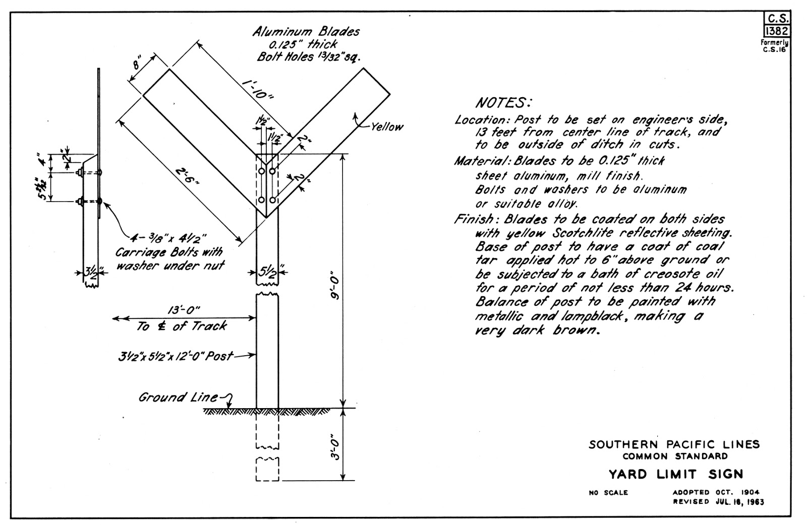 modeling the SP: Small modeling project: a yard limit sign