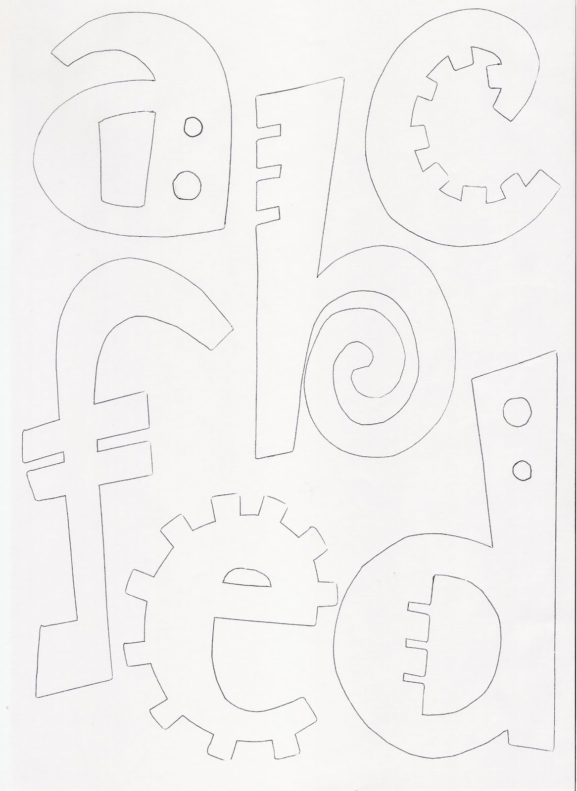 Moldes De Letras Y Números Para Carteles Imagui