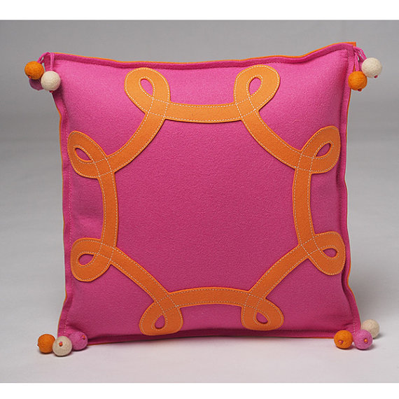 Aesthetic Oiseau: Felt Applique Pillows on Etsy