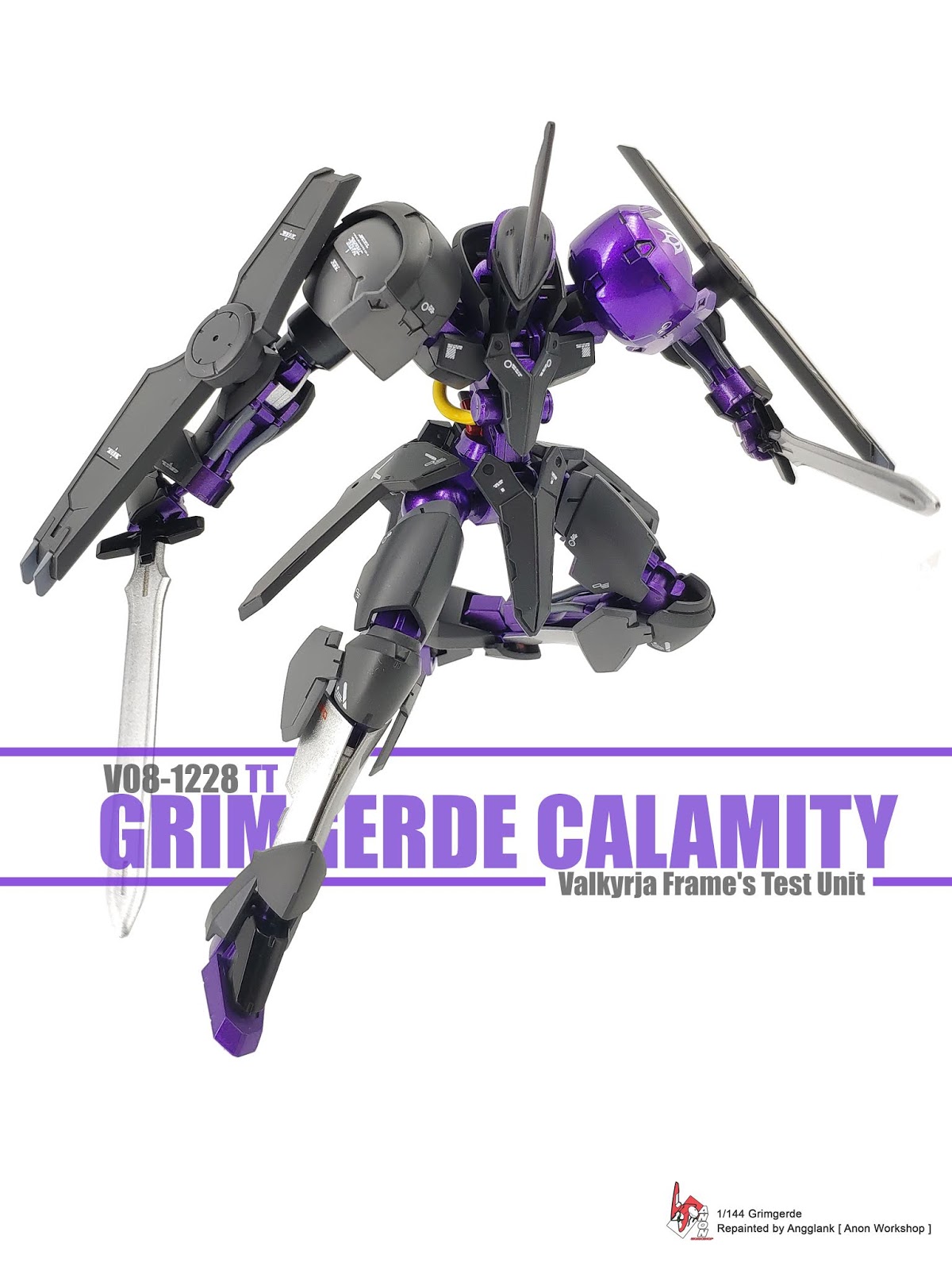 Custom Build: HG 1/144 "GRIMGERDE CALAMITY" Valkyrja Frame's Test Unit