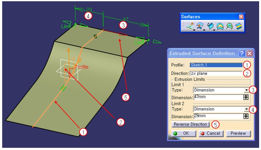 네이버까마귀의 새로운둥지: CATIA V5 GSD 기본 Surface1