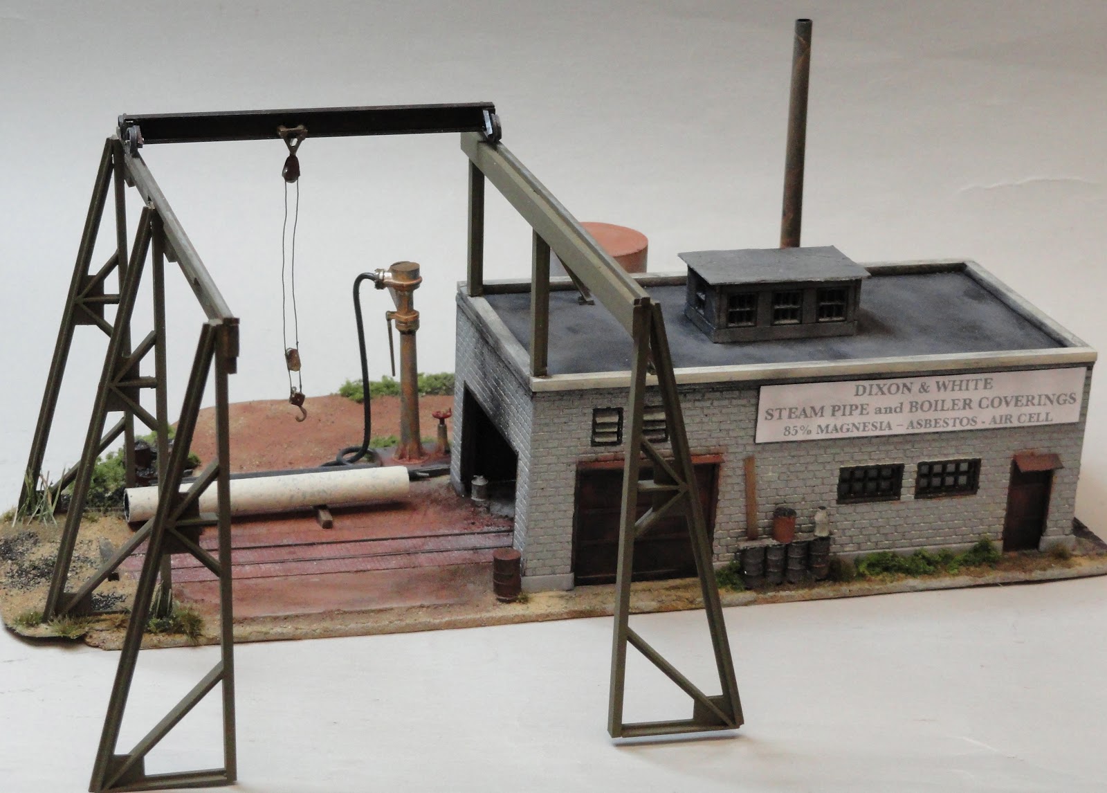 Model Railroad Minutiae: Pipe covering plant