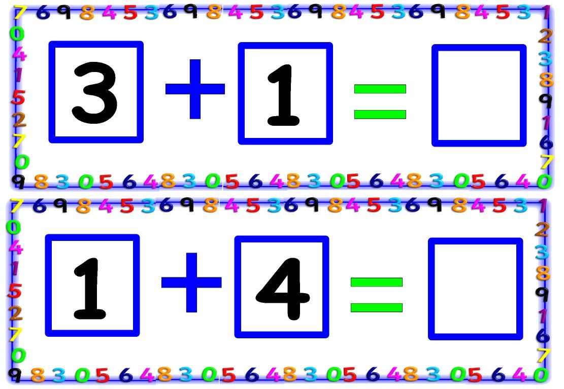Las cosas que aprendo: TARJETAS PARA SUMAR