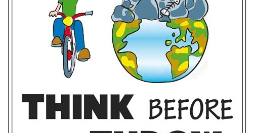 Printable "Think Before You Throw" Sign | Live Plus