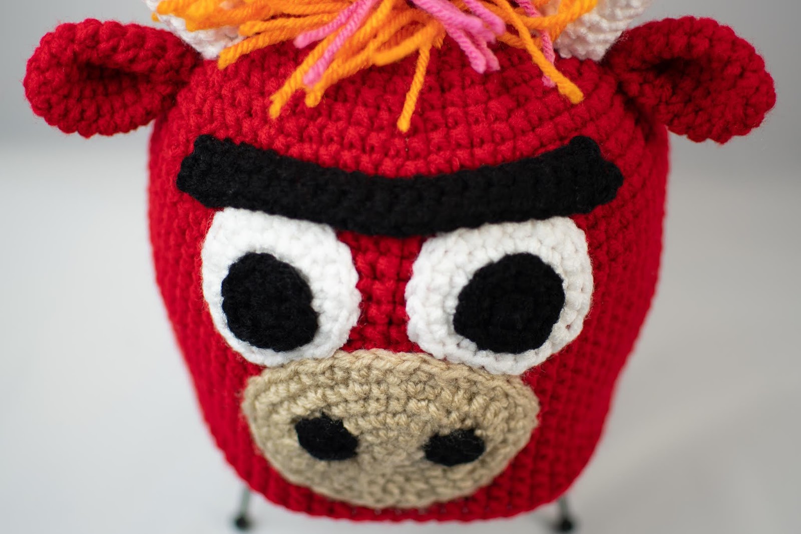 Benny the Bull Hat - Free Crochet Pattern