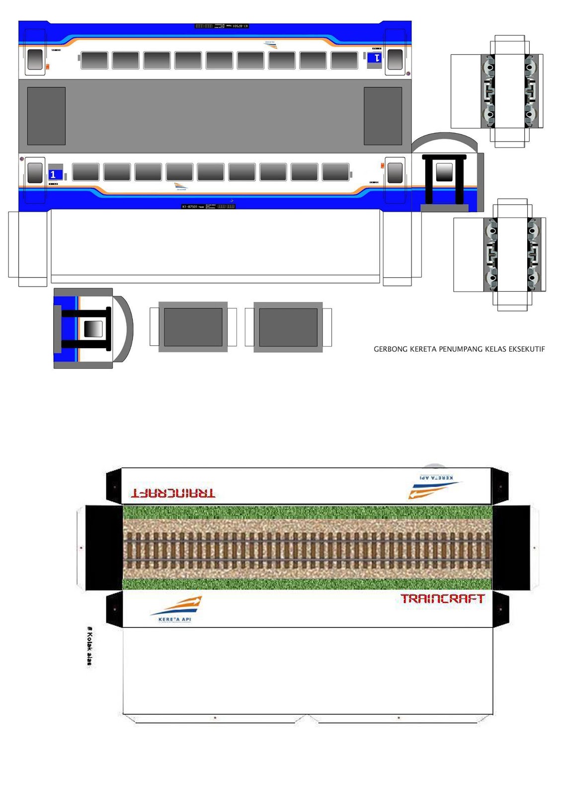 blog serba guna: Papercraft Kereta Api Indonesia