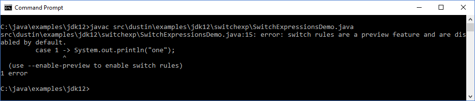 Inspired by Actual Events: Playing with JDK 12's Switch Expressions
