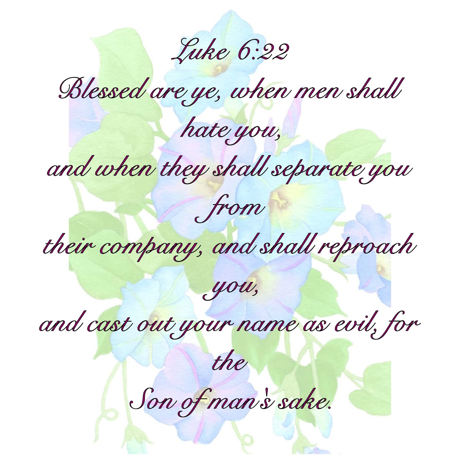 Christian Images In My Treasure Box Luke 6 22