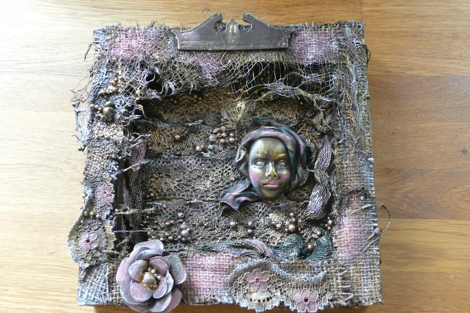 True Colours: Powertex Bronze Plaque - PaperArtsy Fabric Challenge