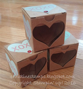 Create with Christine : XOXO Valentine Tiny Treat Boxes