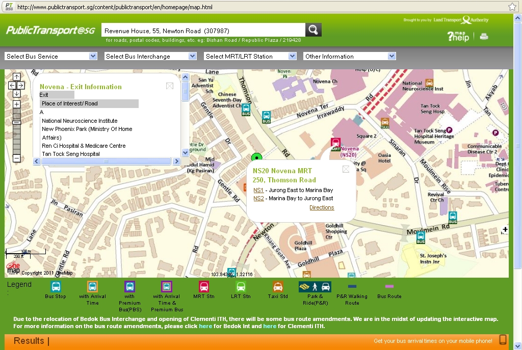 OneMap.sg: PublicTransport@SG's Interactive OneMap! [Part 1]