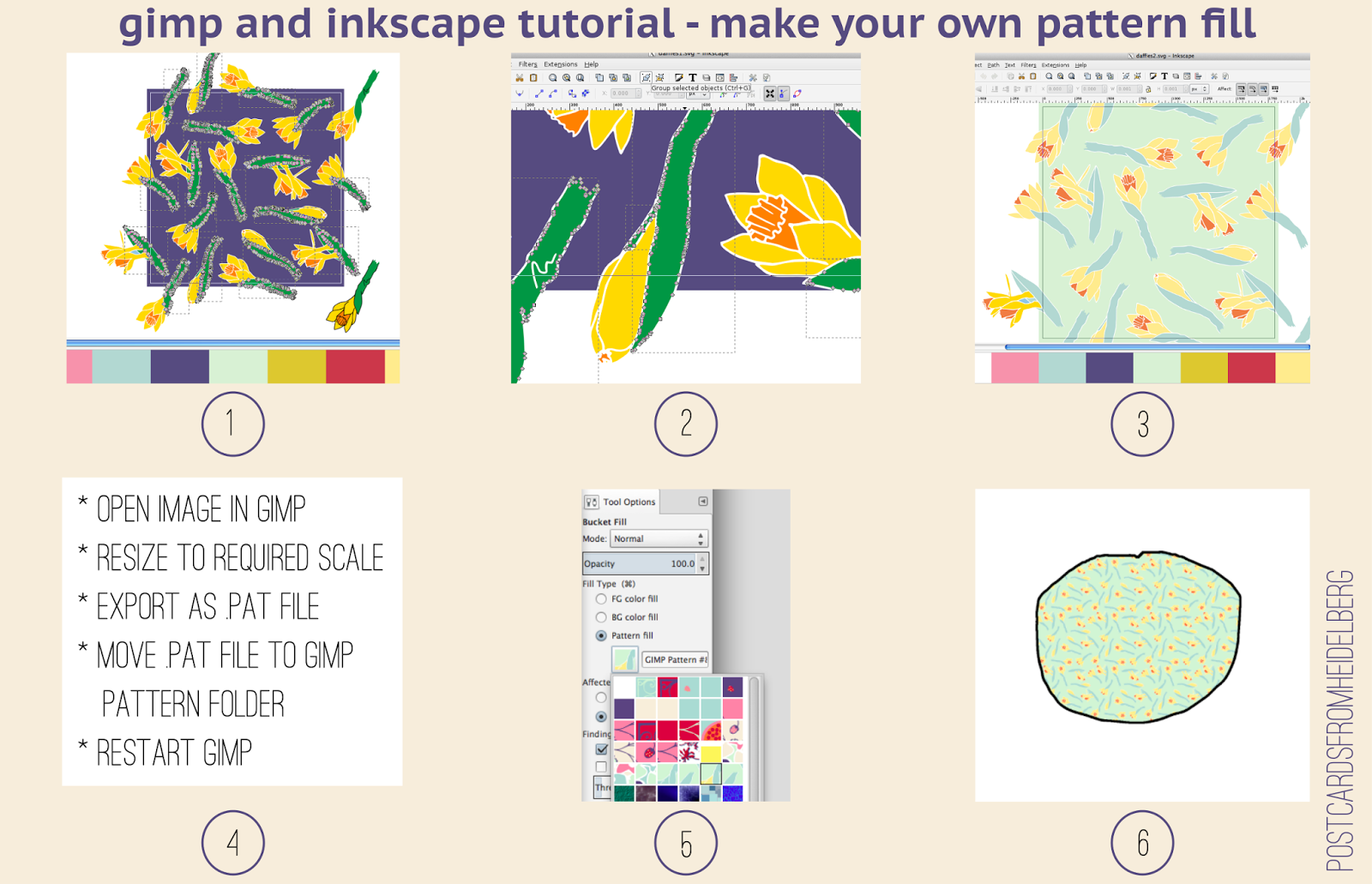 postcards from heidelberg: create your own pattern fill using inkscape ...