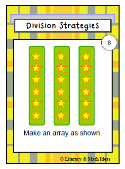 Literacy & Math Ideas: {Free} Division Strategies Playing Cards