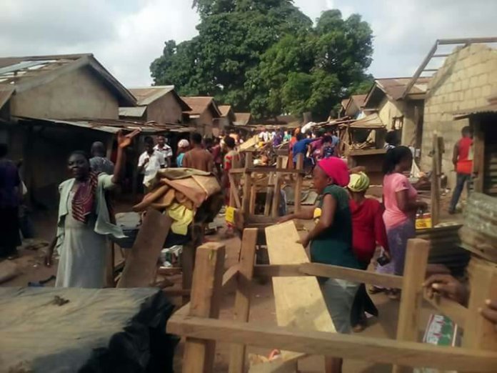 Demolished Nkwo Orji ancient Owerri North market