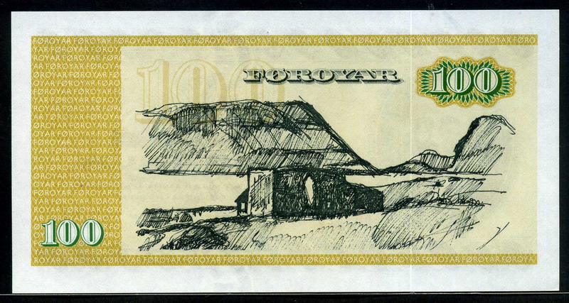 Faeroe Islands 100 Kronur banknote 1994|World Banknotes & Coins ...