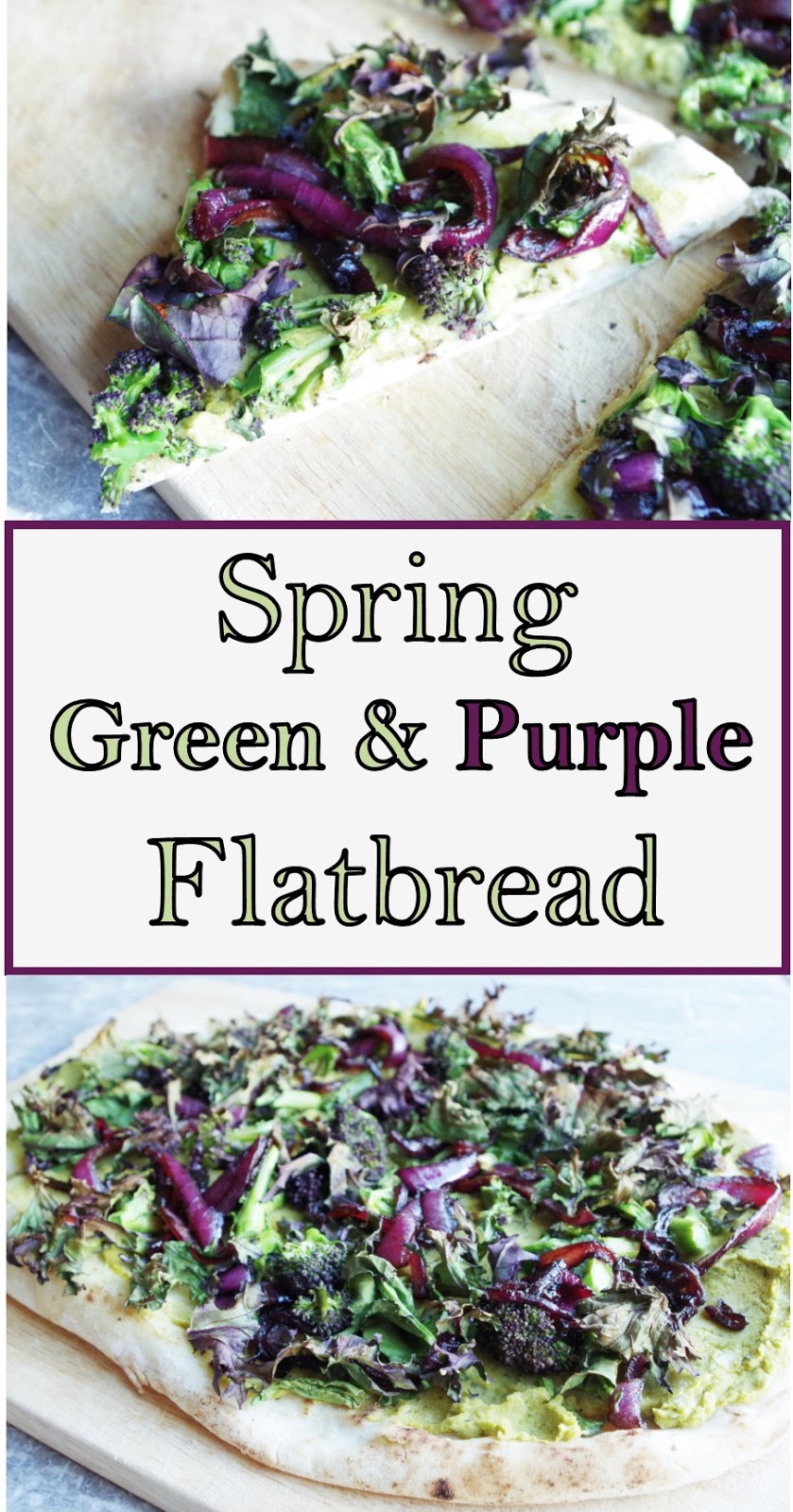 Spring Green & Purple Flatbread |Euphoric Vegan