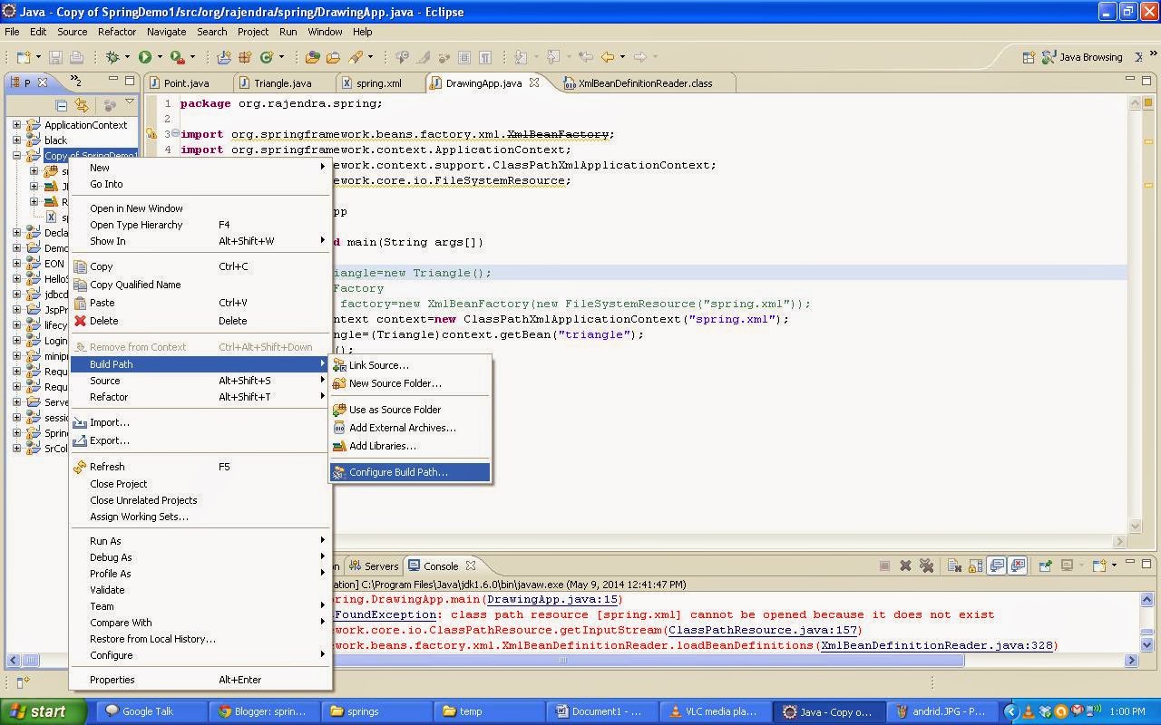 Spring Tutorial Example Program For Injecting Objects