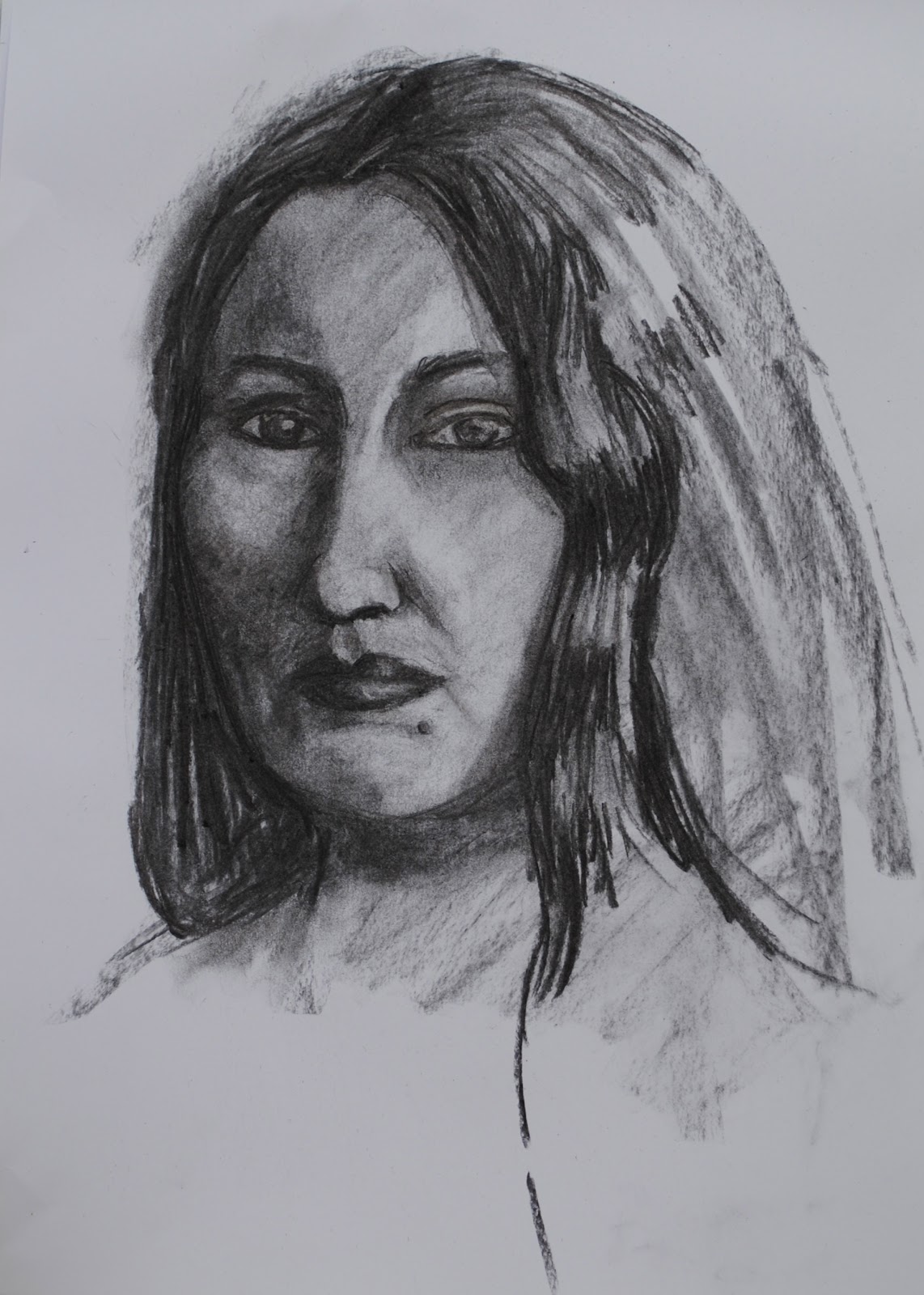 Helen's Painting OCA Blog: Looking at Faces - Exercise: Self-Portrait