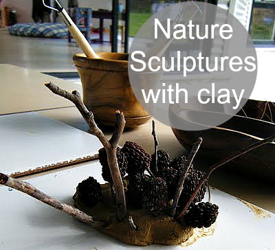 let the children play: nature play with clay at preschool