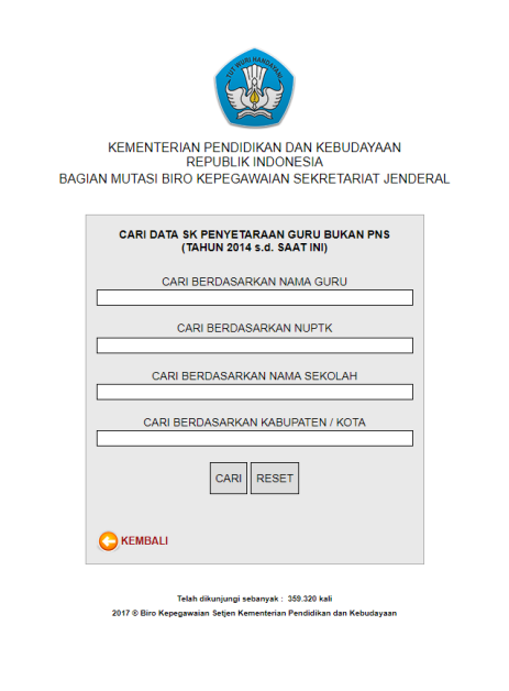 Cara Mengecek SK Inpassing Guru Non PNS Baru - Blog Tutorial