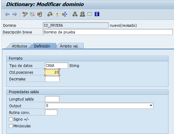 Universo SAP: Diccionario de Datos - Dominios parte 1