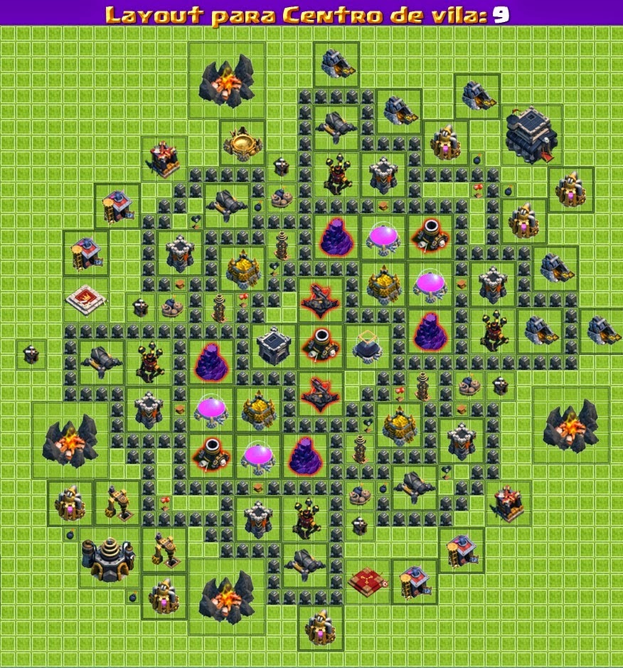 Dicas Clash Of Clans 'LayOuts': Cv nivel 9