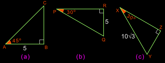 High school Mathematics Lessons: More Solved examples on 30, 45, 60 ...
