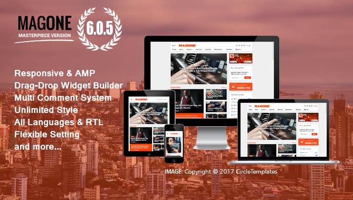 MagOne V6.0.5 Responsive Magazine Blogger Template