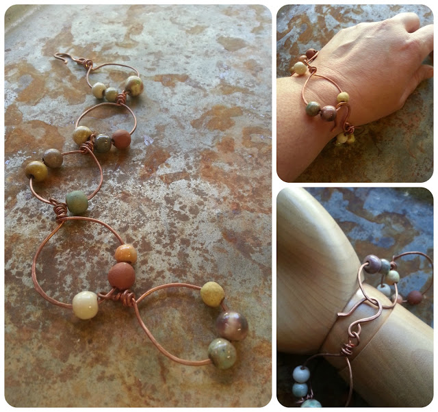 How to Make Linked Wire Wrapped Bracelet Tutorials / The Beading Gem