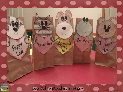 2nd Grade Pad: Valentine's Critter Bags FREEBIE