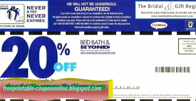 Printable Bed Bath And Beyond Coupon 2019