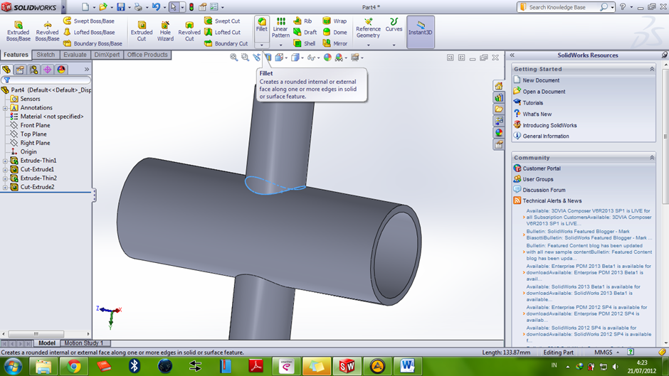 Mechanical Engineering of Pasundan University: FiLlet in SOlidWOrk