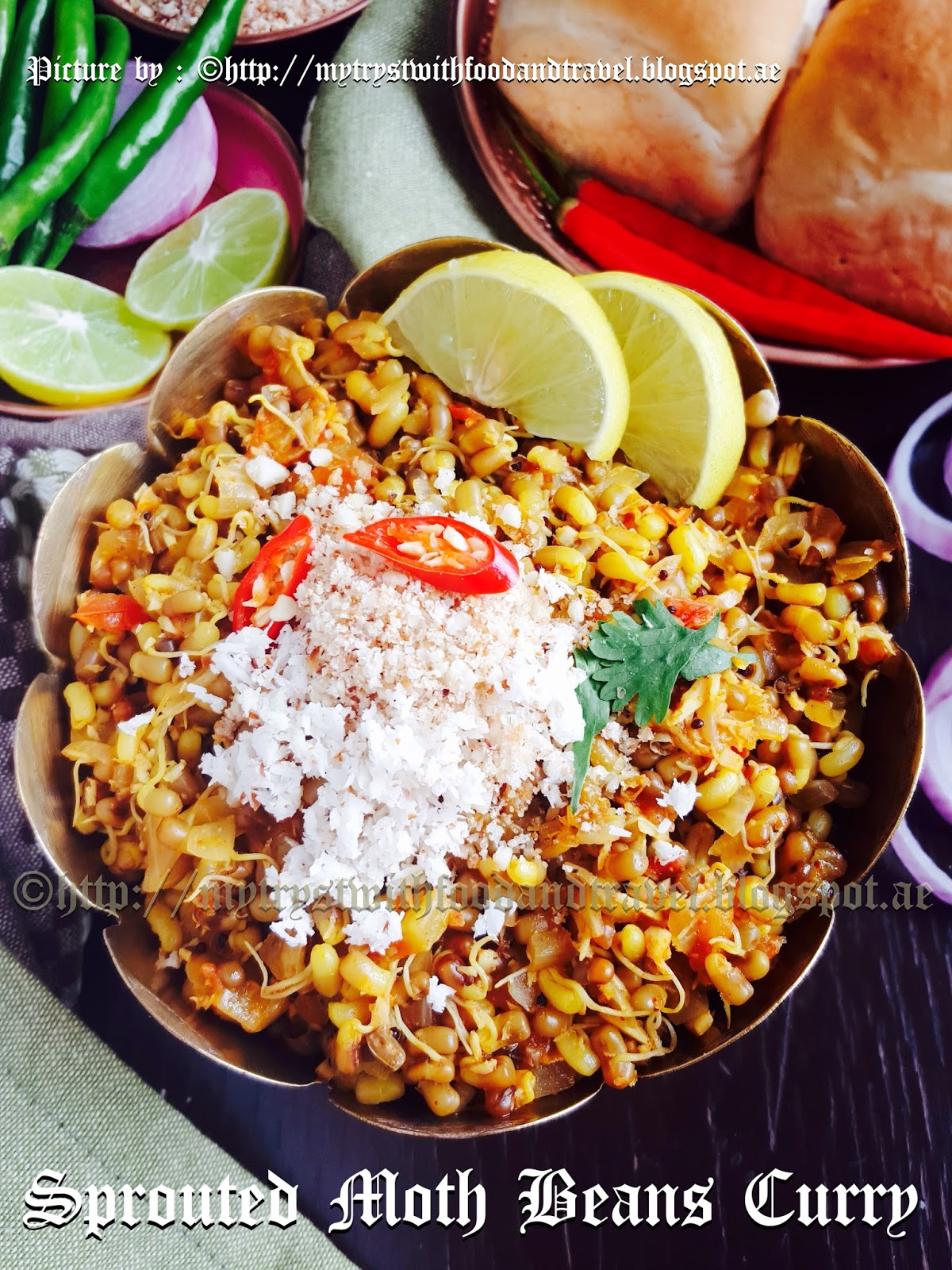 My Tryst With Food And Travel: Matki Chi Usal Recipe / Moth Bean ...