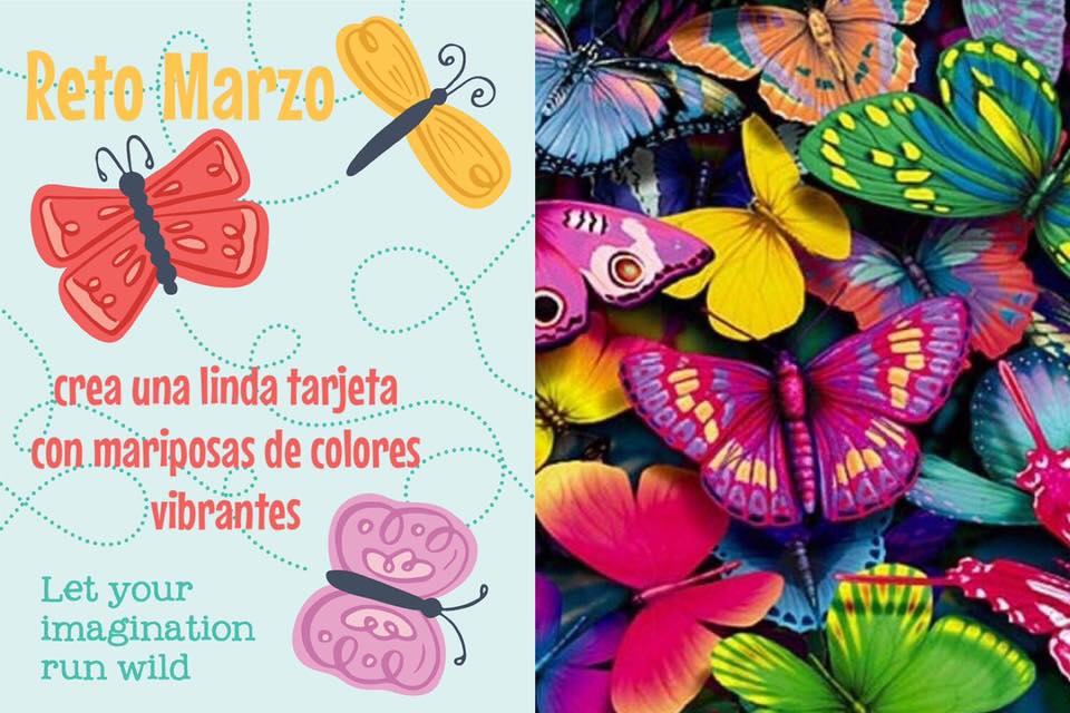 Hilda Designs: Reto de marzo en SCC: Tarjeta Mariposas