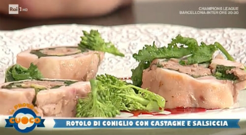 Rotolo di coniglio con castagne e salsiccia ricetta Marco Bottega da ...