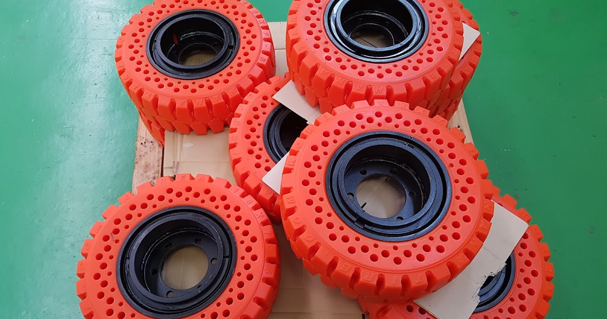 Forklift Urethane Tire Total Solution HANA TIRE: HYBRID SOLID TIRE 18X7 ...