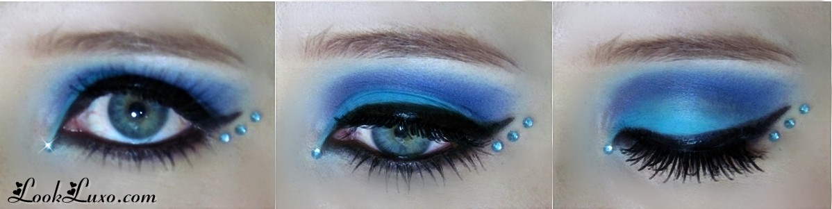 Make Azul com Strass - Pra Toda Mulher