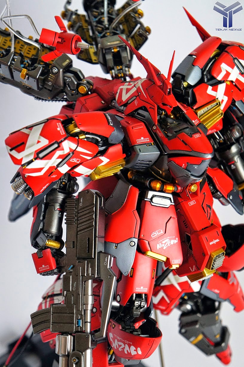 Custom Build: G-system 1/100 Sazabi Evolve ver 2.0 "Blazin" + LED