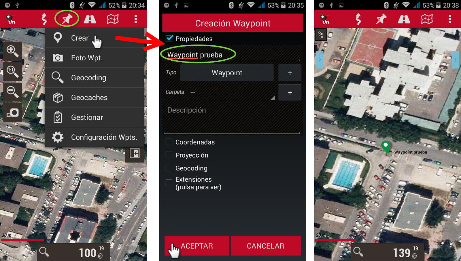 Cartografía Digital: OruxMaps II: waypoints.