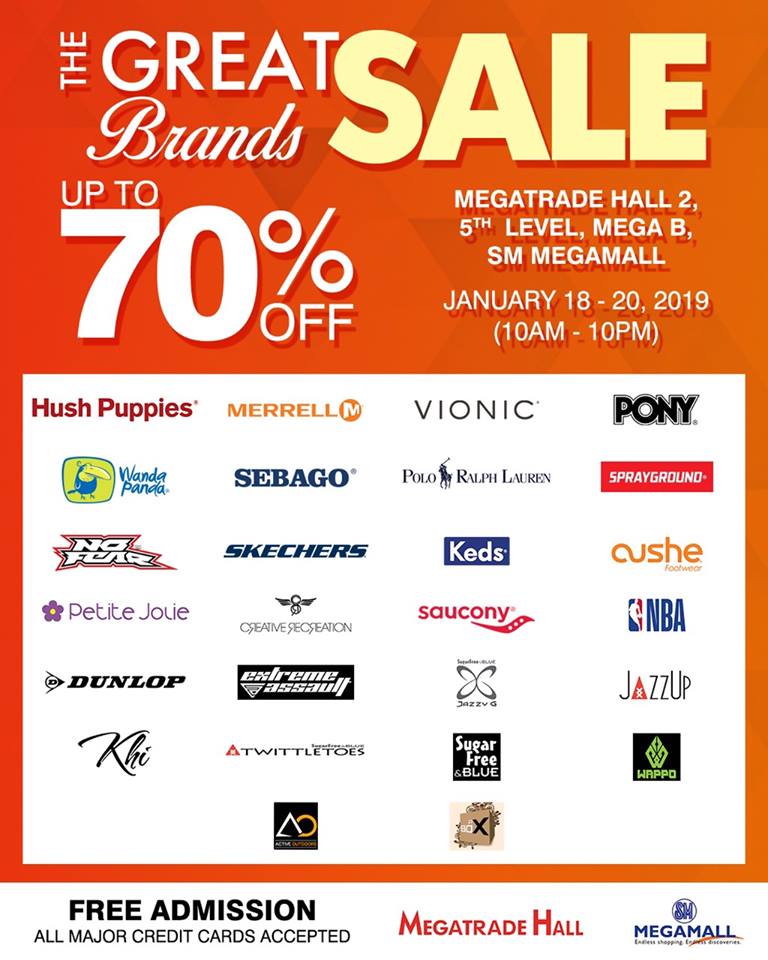 Manila Shopper: The Great Brands SALE at SM Megatrade: Jan 2019