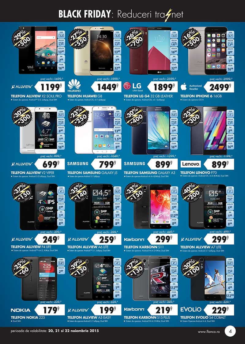 CATALOG FLANCO BLACK FRIDAY 2015 - REDUCERI TRAZNET LA MASINI DE SPALAT ...